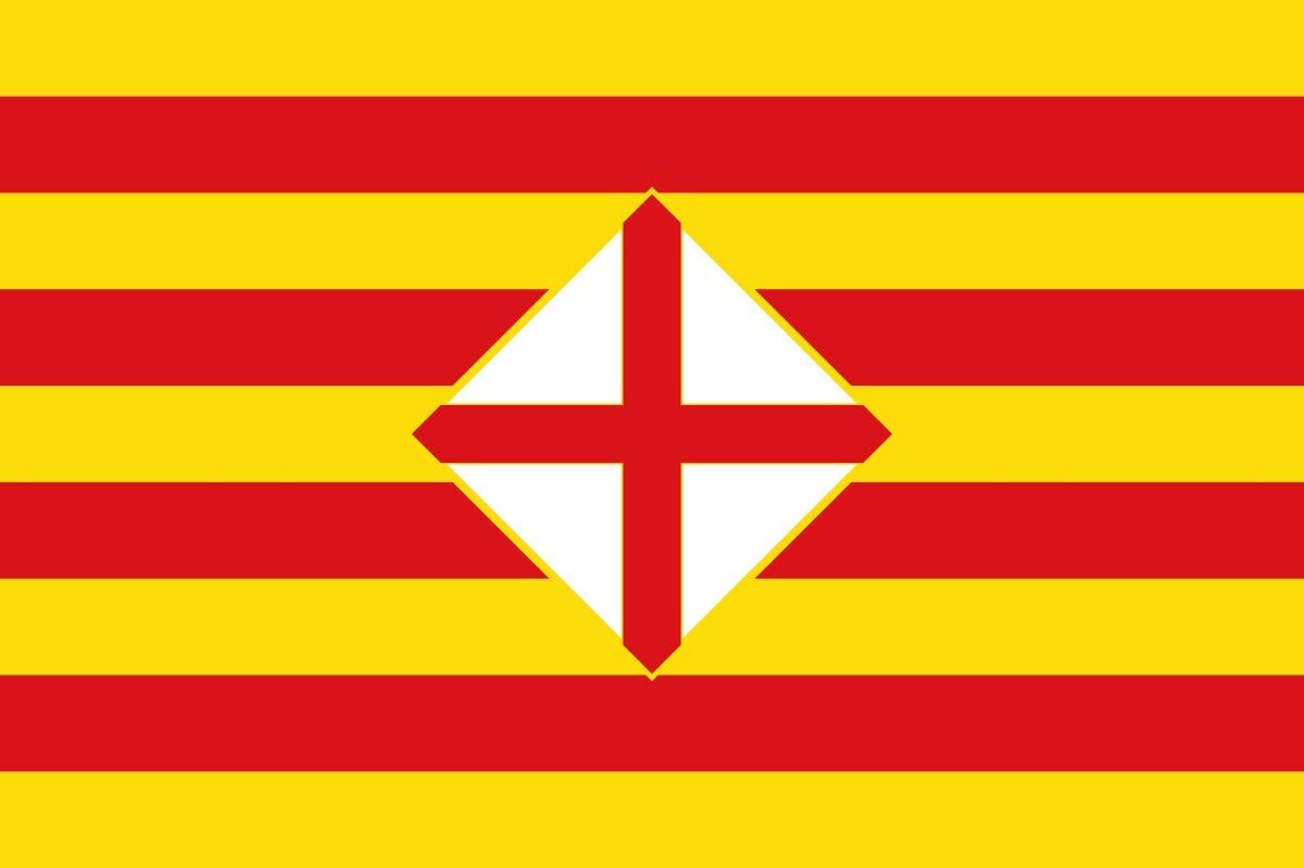La bandera de la Provincia de Barcelona
